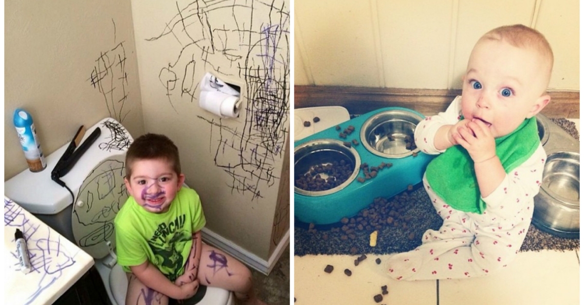 15 photos qui prouvent qu'il ne faut jamais laisser un enfant seul