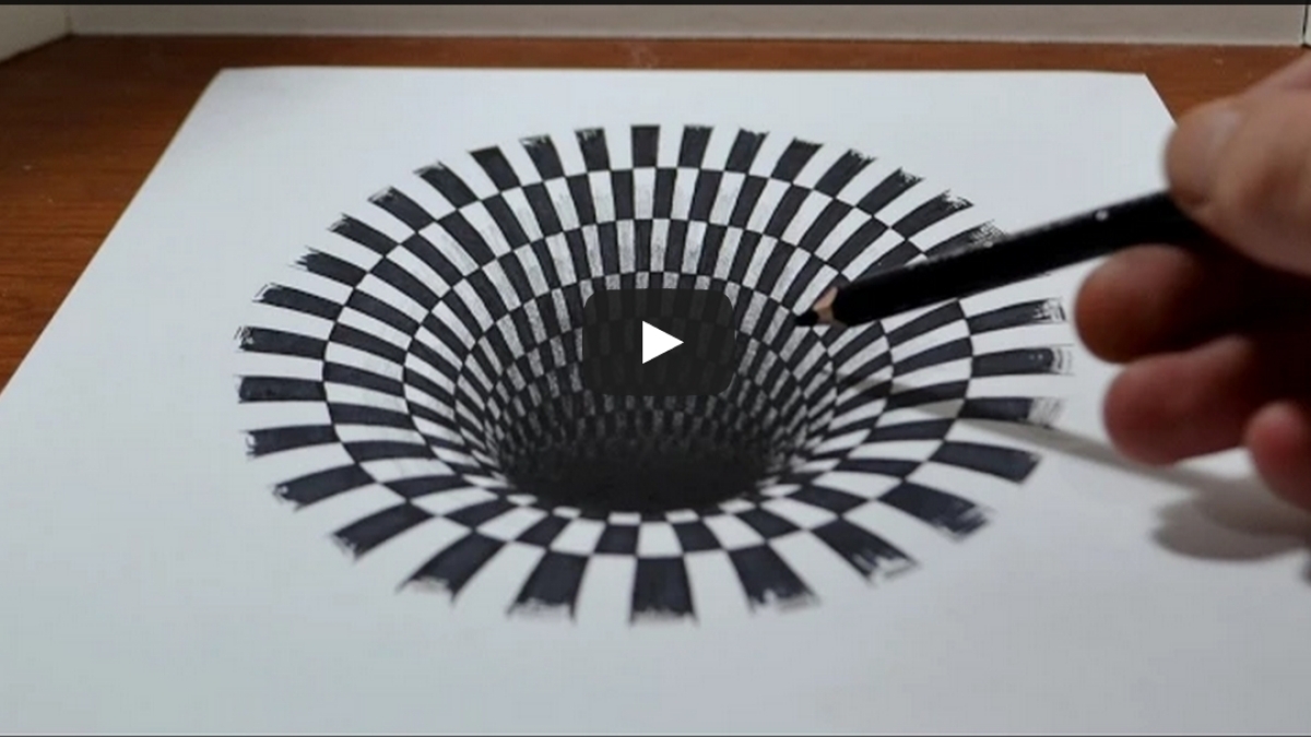 Apprenez à dessiner une Anamorphose (Trou en 3D)
